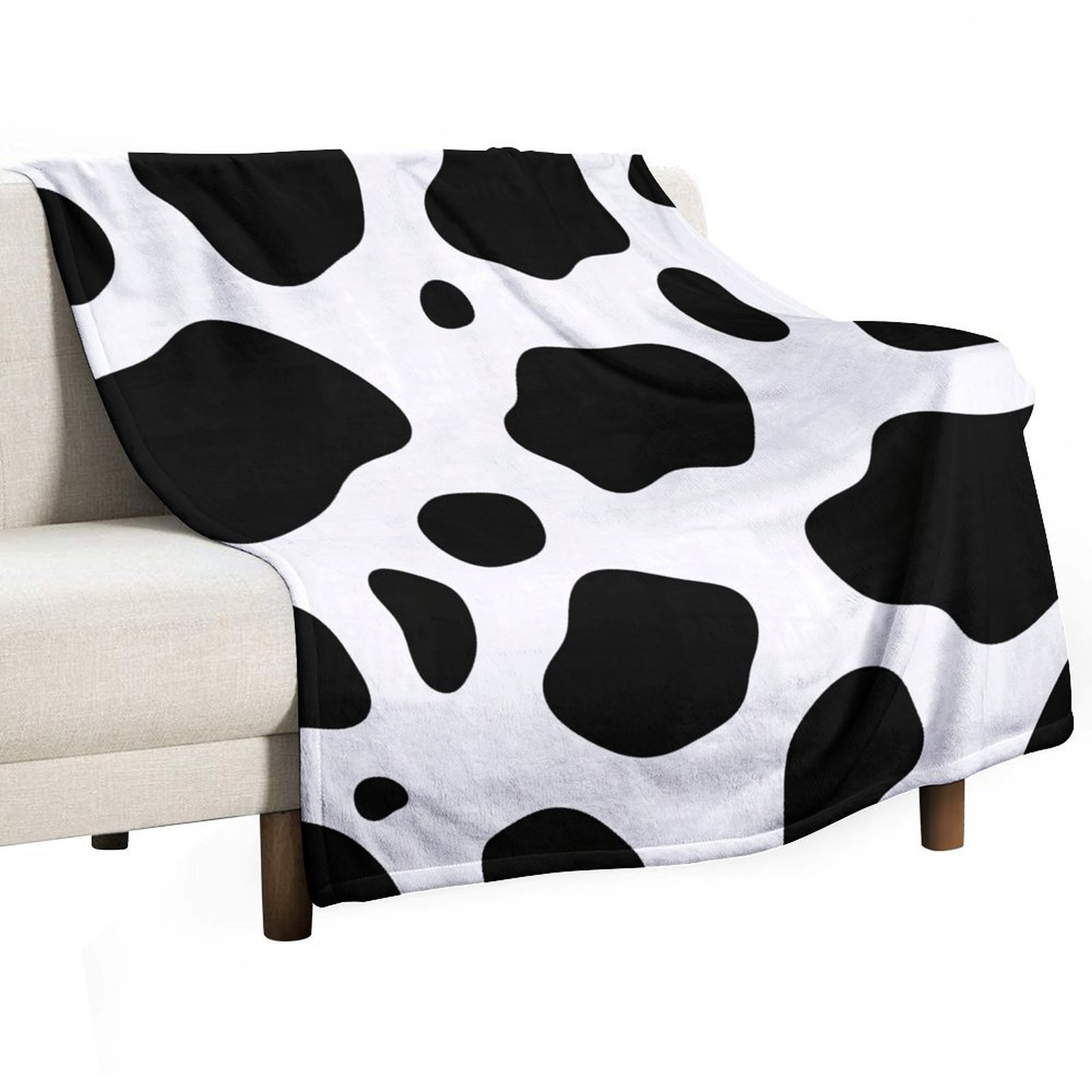 Cow Print Print Soft Blanket Throw Blankets Warm Cozy Lightweight Couch ...