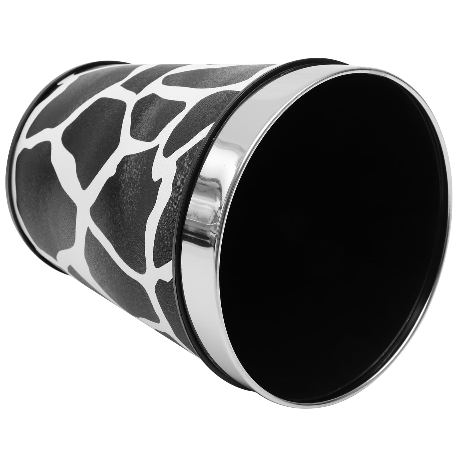 Cow Print Rubbish Bin Waste Open Trash Can Office - Walmart.com