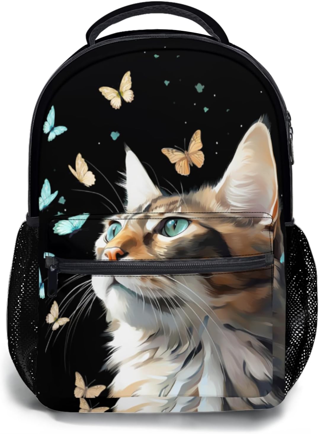 Cow Print School Bag Brown And Black Animal Skin Backpack For Student ...