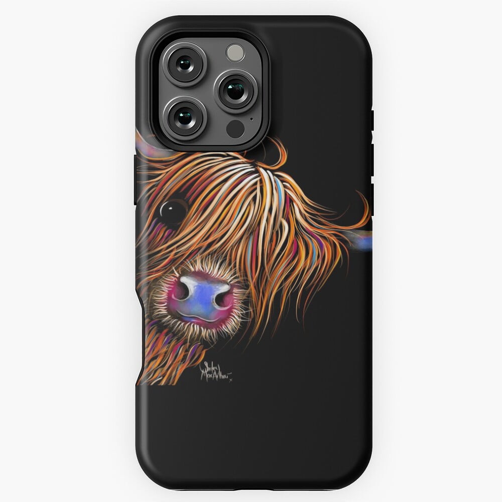 Cow Print Scottish Sugar Lump Shirley MacArthur iPhone Case 17 through ...