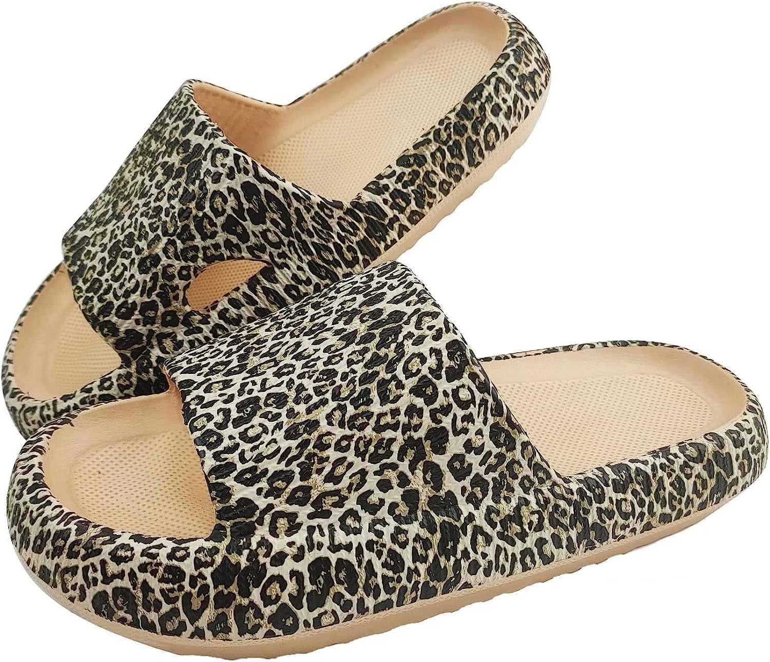 Cow Print Slides for Women Men, Cute Animal Sandals Cloud Pillow Shower ...