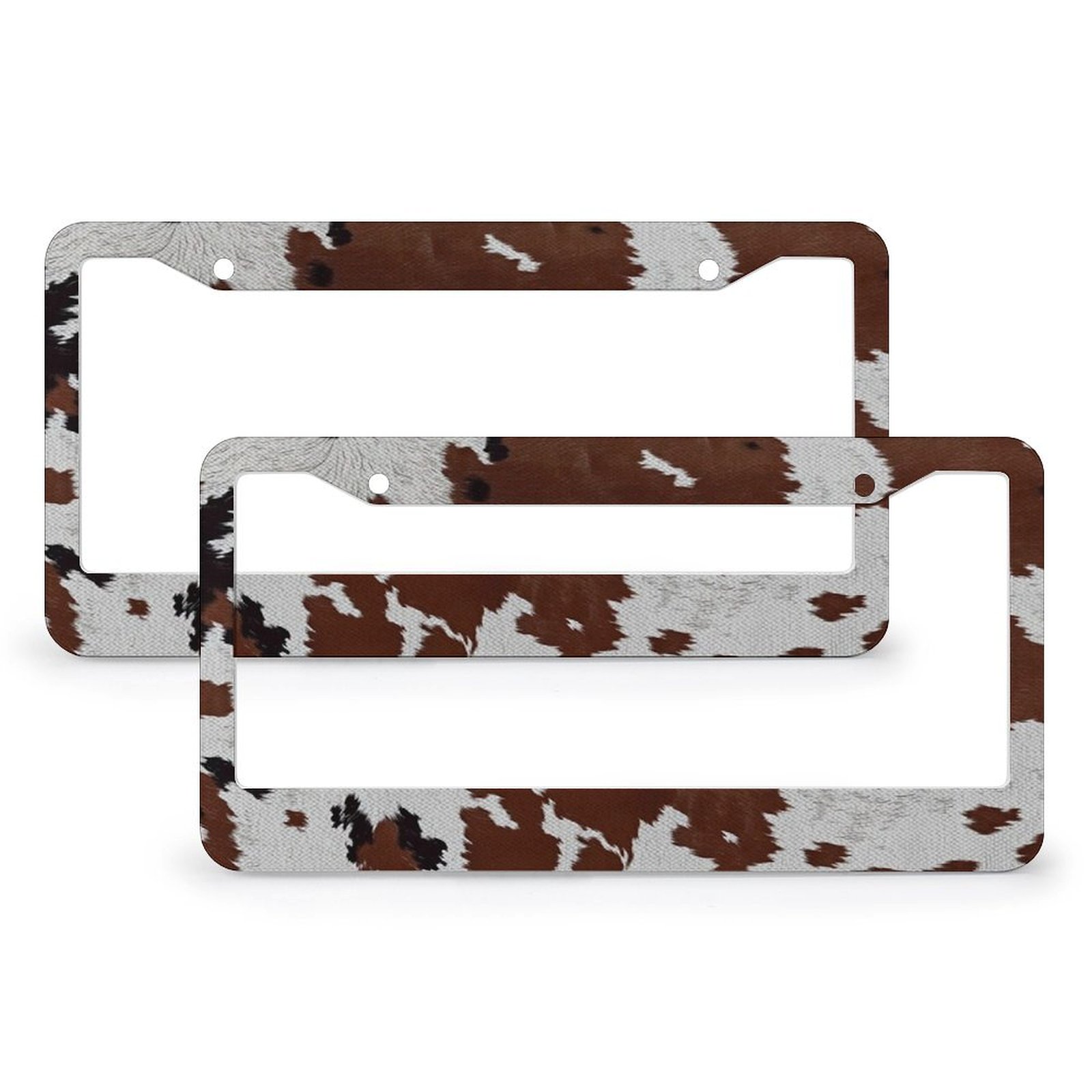Cow Print Spotted Cow Skin Pattern License Plate Frame 2 Pack License ...