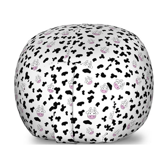 Cow Print Storage Toy Bag Chair, Animal Cow Hide Pattern Doodle Cartoon ...