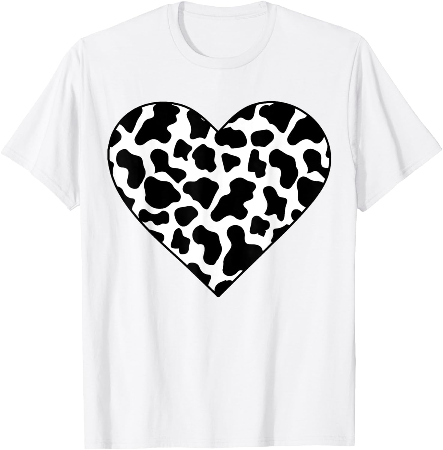 Cow-Print T-Shirt Heart Cute Farm Mom Mothers Day Kids Women T-Shirt ...