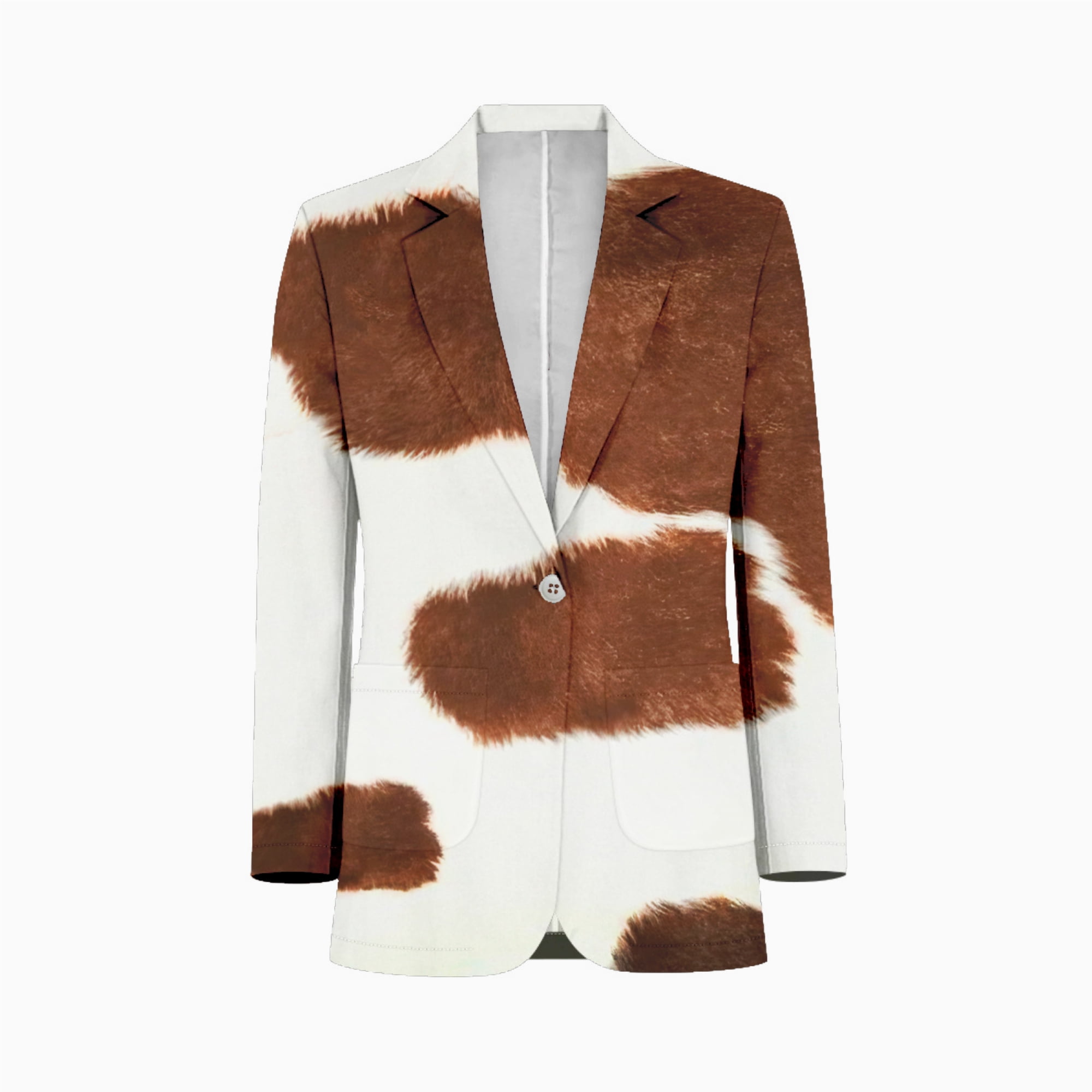 Cow Print Texture Customized Men's Suits full man Shawl Collar ...