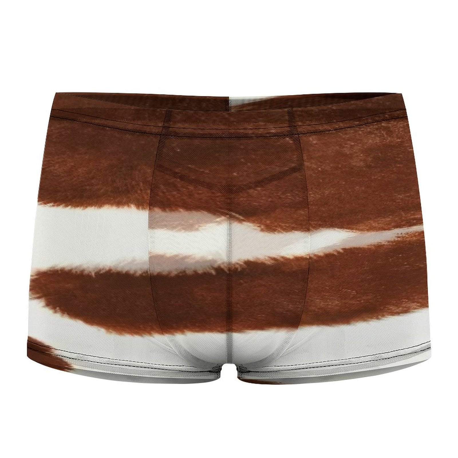 Cow Print Texture Men's Mesh Boxer Briefs Cooling Breathable Sports ...