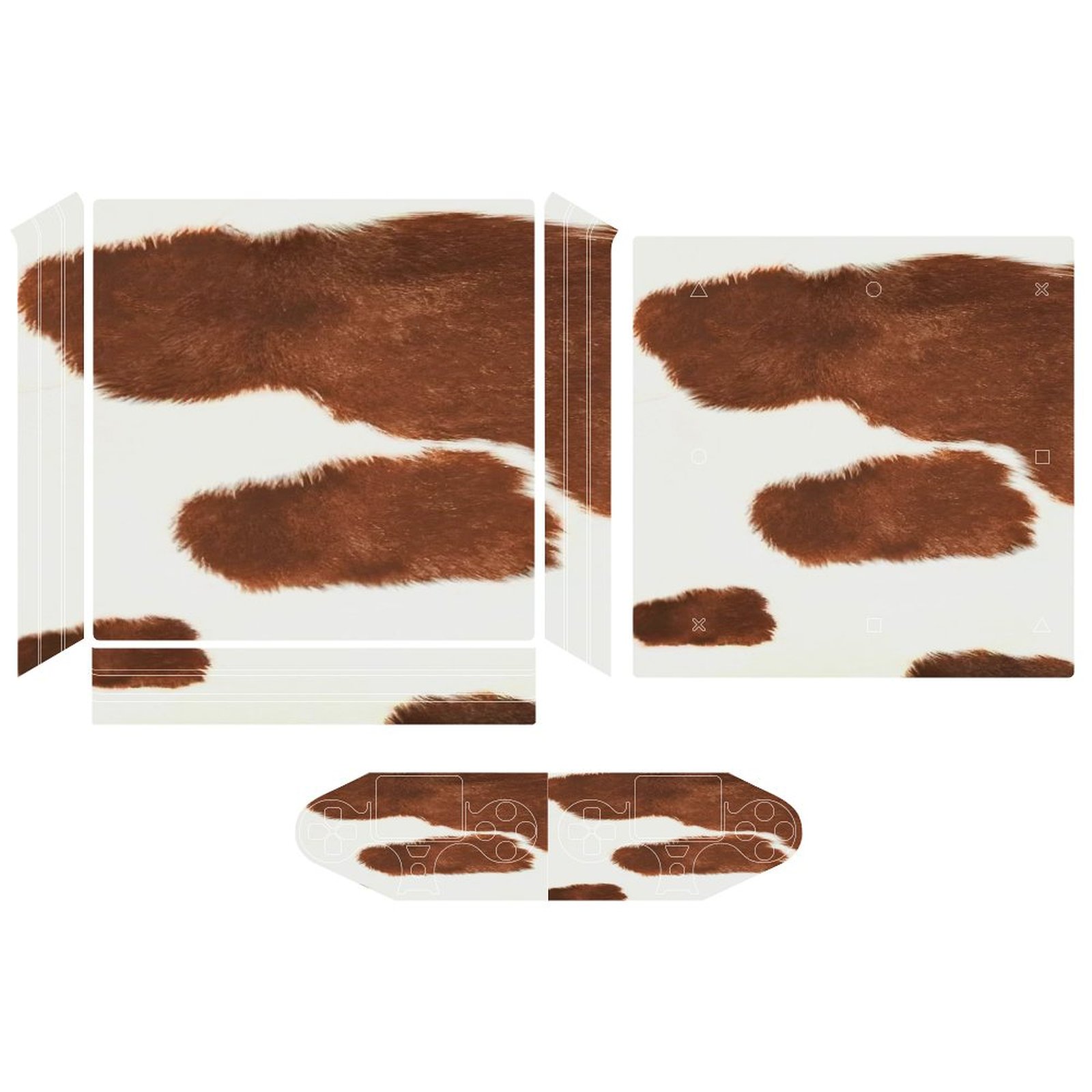 Cow Print Texture PS4/PS4 Pro/PS4 Slim Skin Sticker For Console And ...