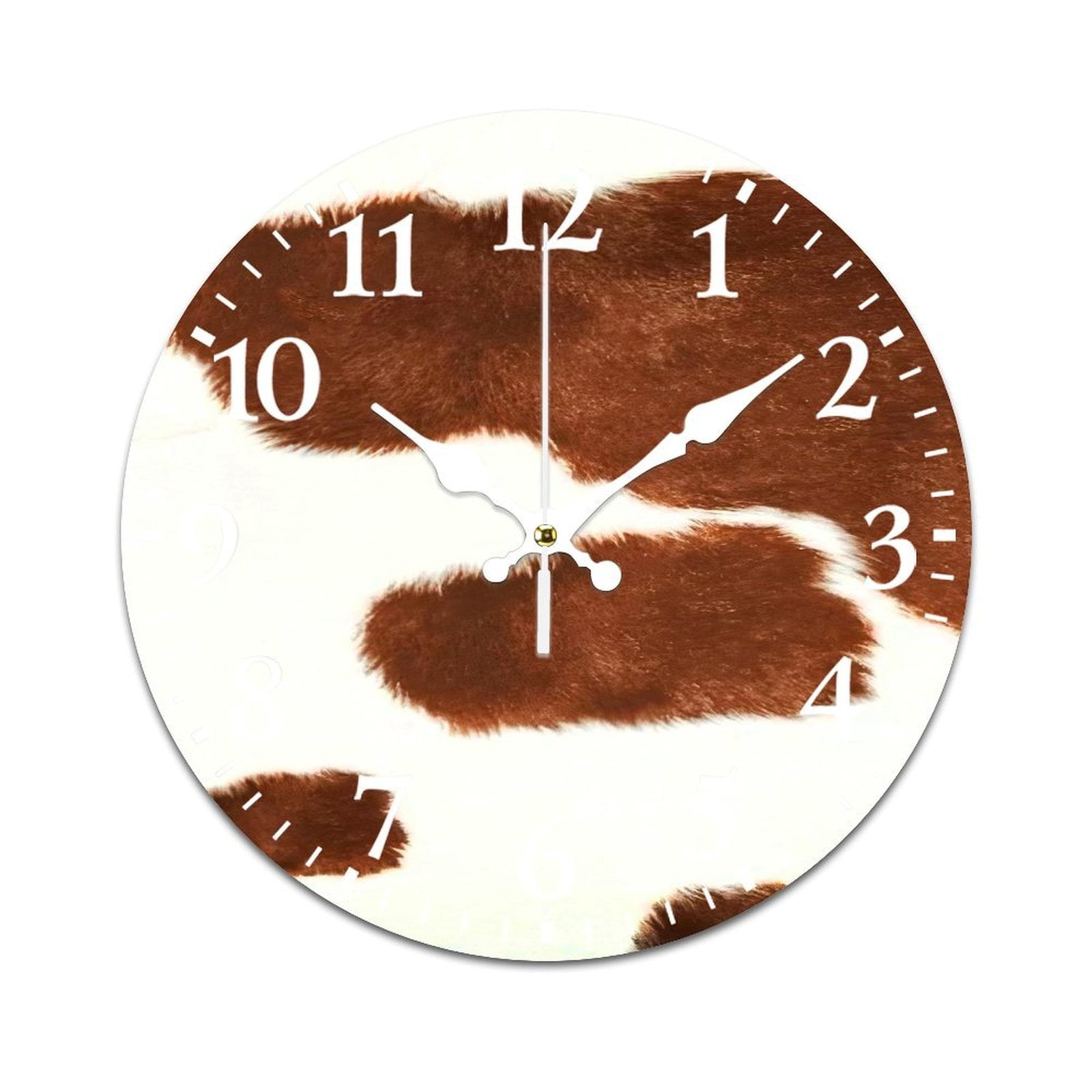 Cow Print Texture Wall Clock Modern Design Clocks Wall Hanging Home ...
