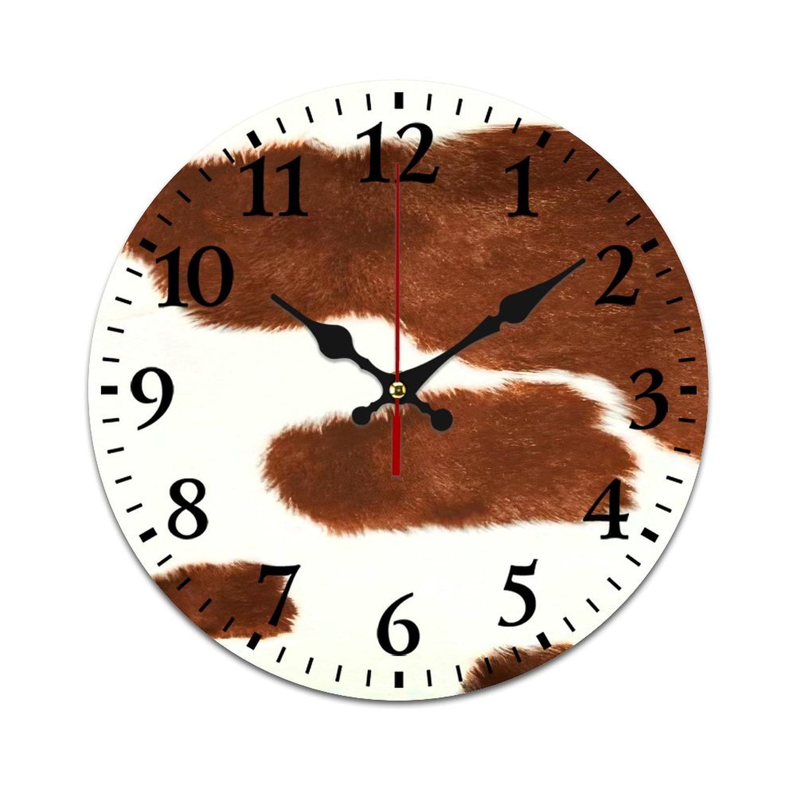 Cow Print Texture Wall Clock Modern Design Clocks Wall Hanging Home ...
