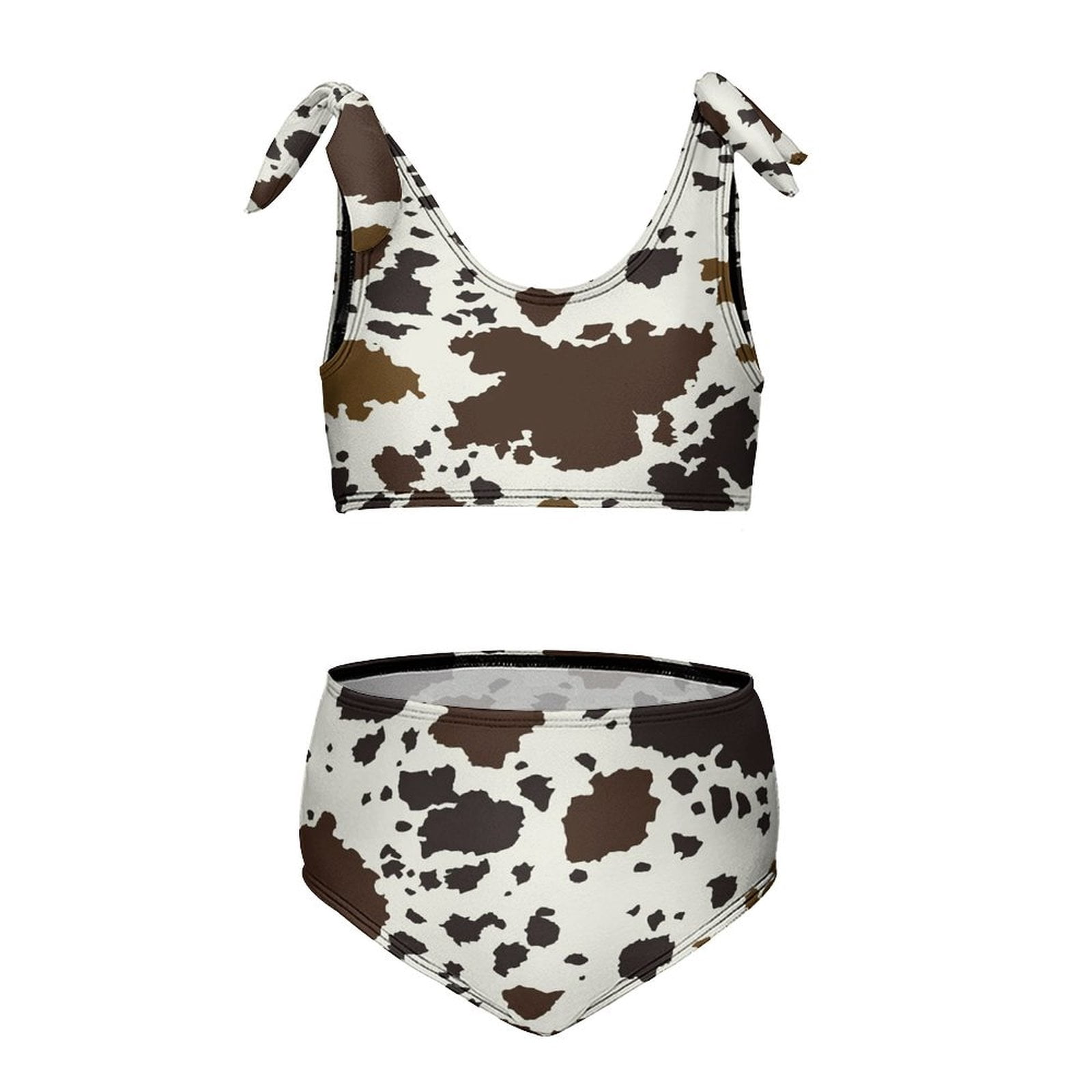 Cow Print Textures Girl's 2 Piece Bikini Set Beach Sport Swimsuit ...