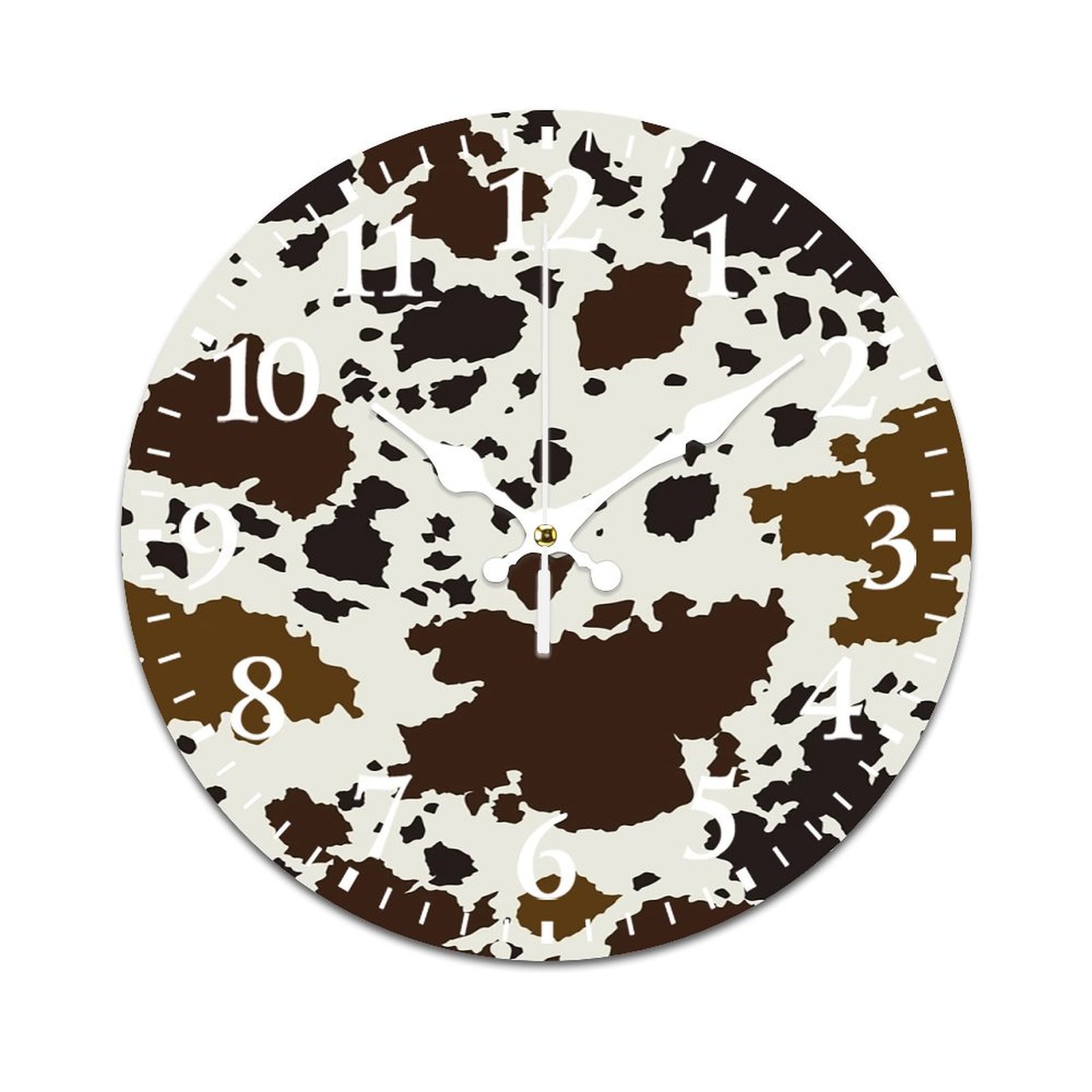Cow Print Textures Wall Clock Modern Design Clocks Wall Hanging Home ...