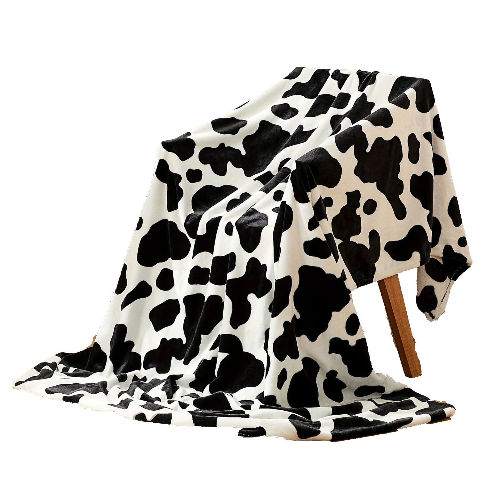 Cow Print Throw Blanket Non Shedding Fleece 330GSM Thick Blankets ...