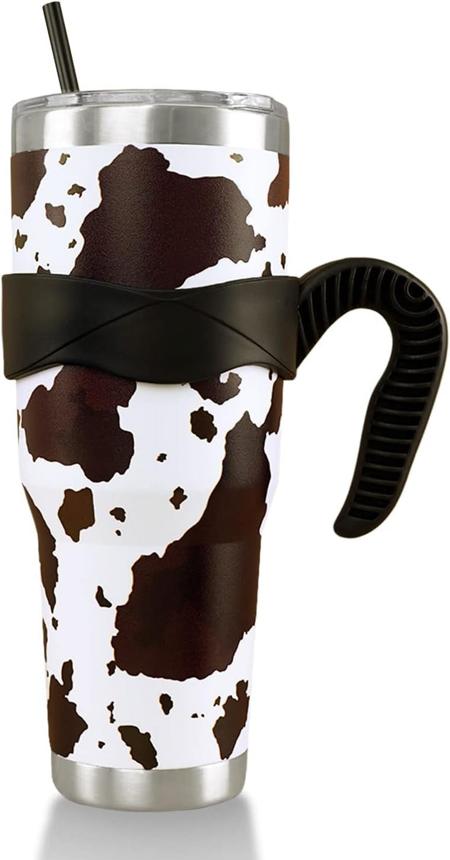 Cow Print Tumbler, 40 Oz Tumbler with Handle and Straw, Cute Cow Print ...