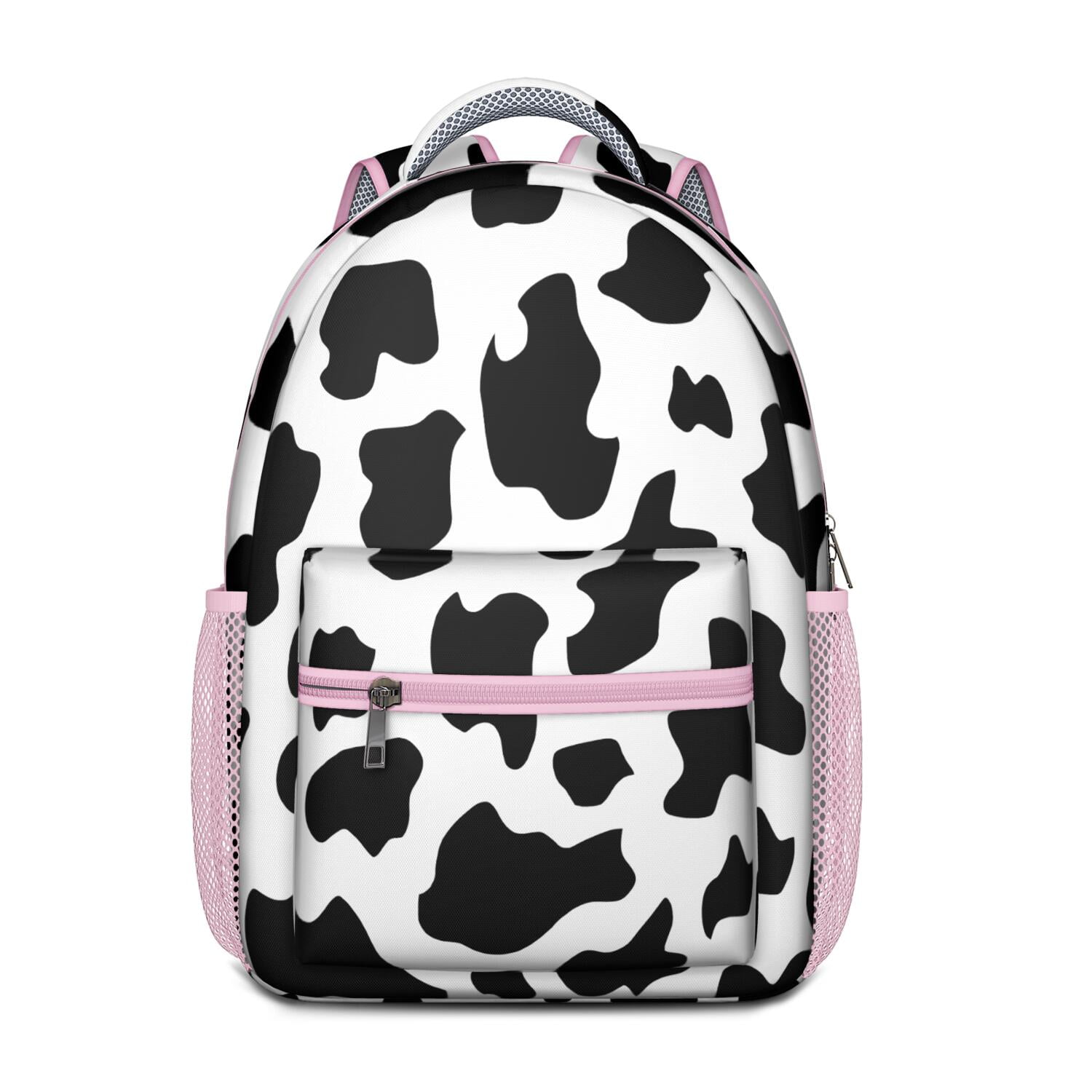 Cow Print Waterproof School Backpack - Ergonomic Student Backpack with ...