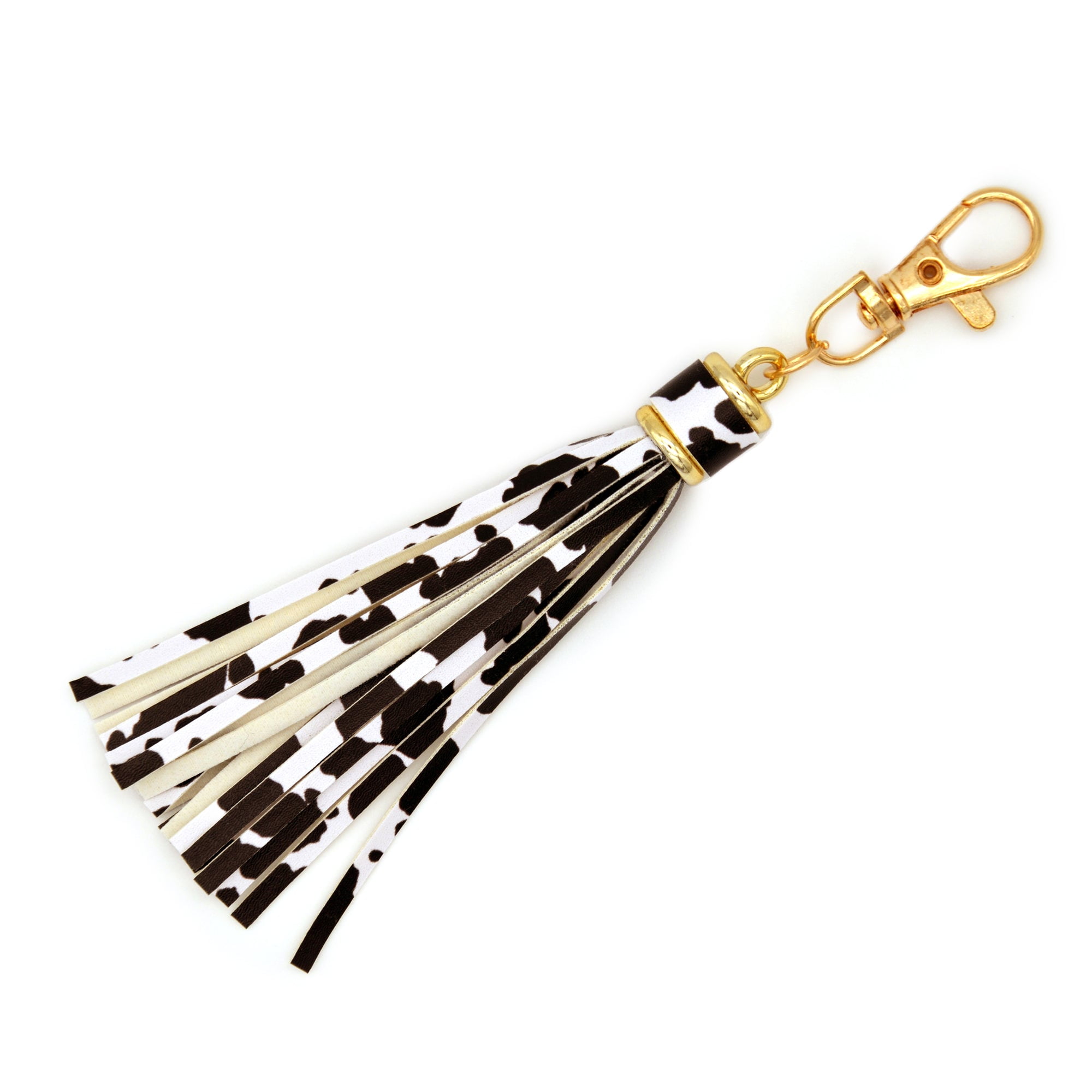Cow Print Women's Tassel Keychain Decorative Key Chains for Women ...