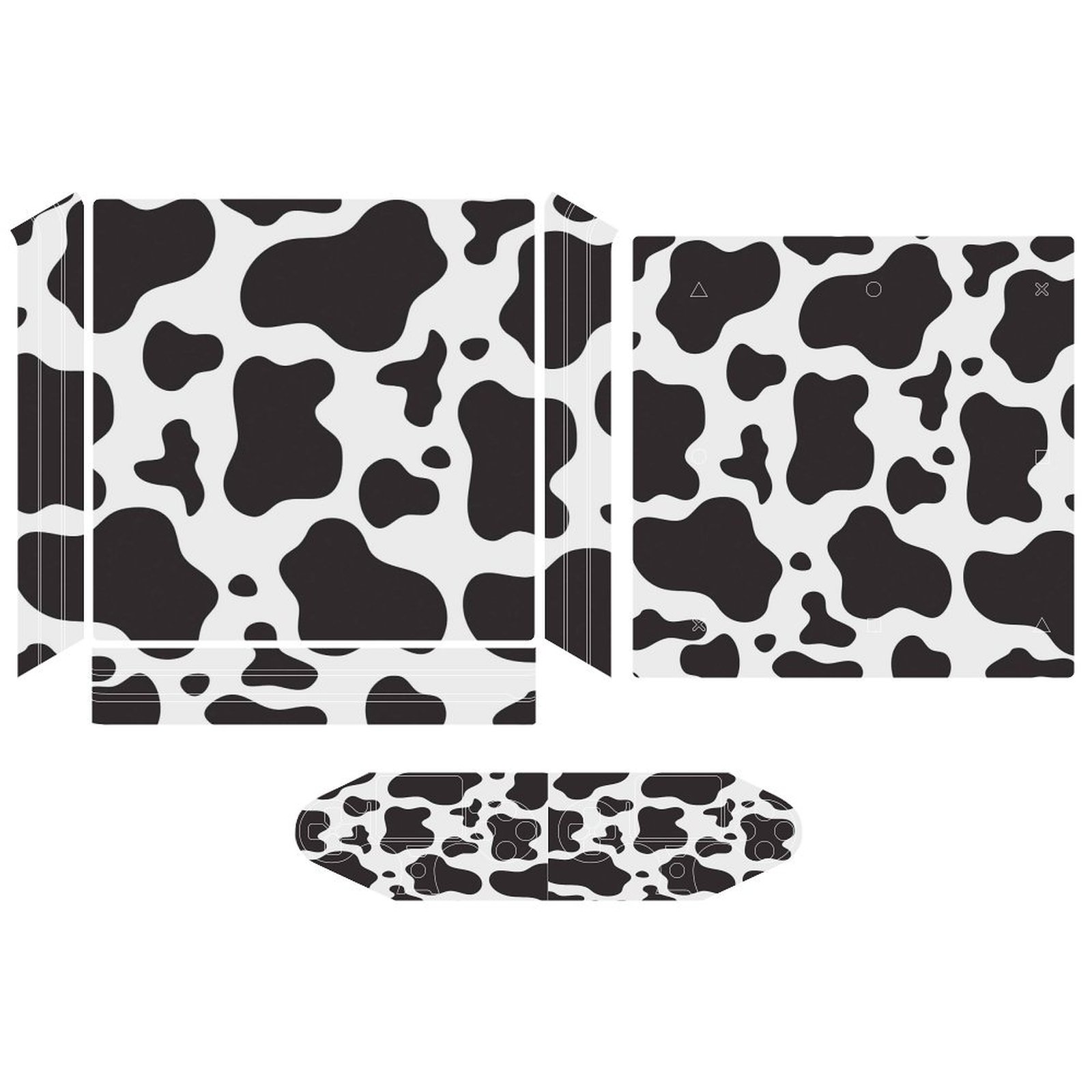 Cow Print PS4/PS4 Pro/PS4 Slim Skin Sticker For Console And Controller ...