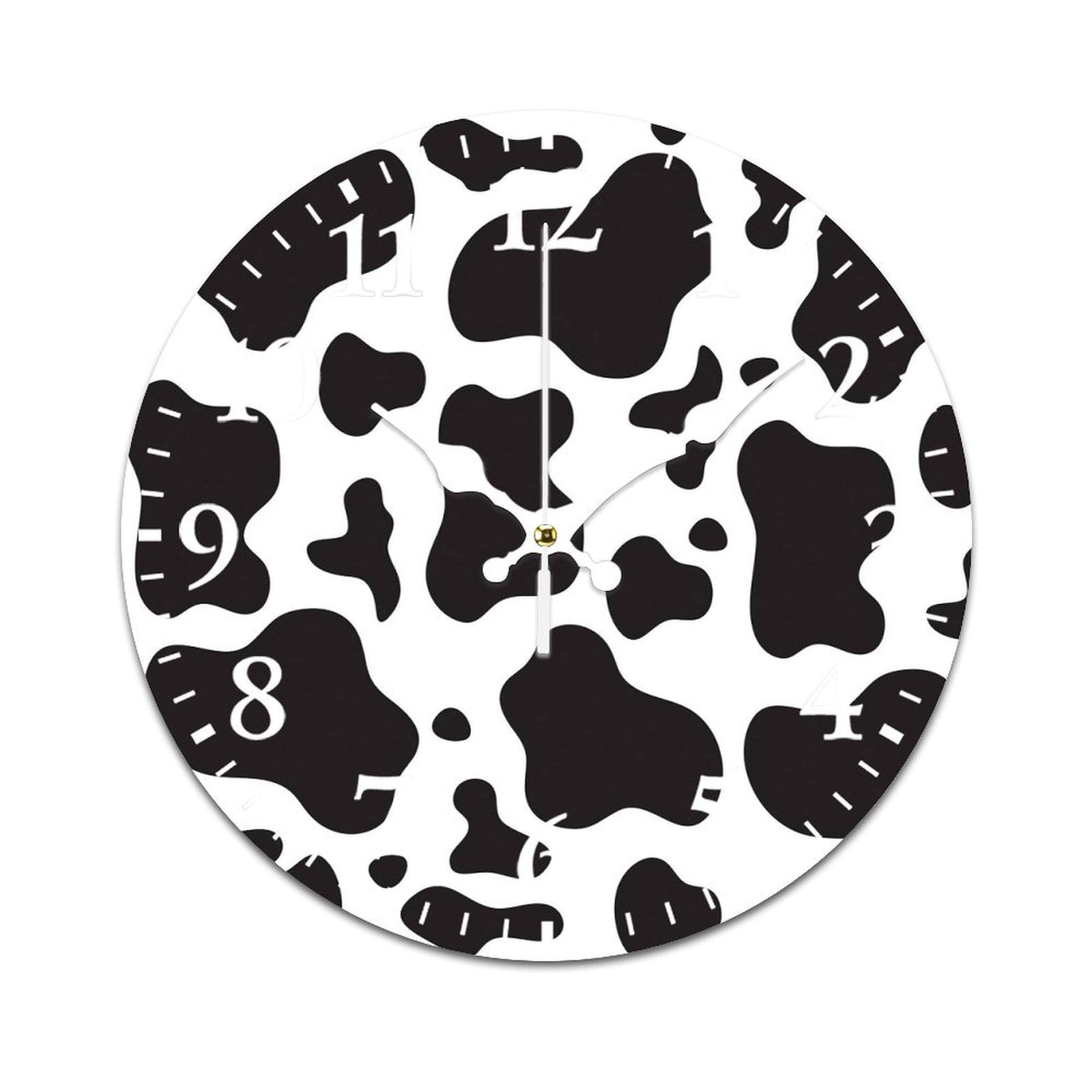Cow Print Wall Clock Modern Design Clocks Wall Hanging Home Office ...