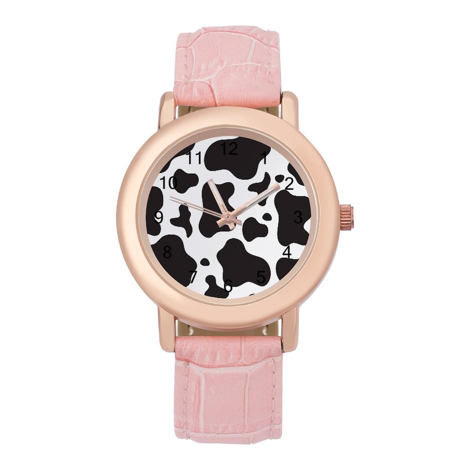 Cow Print Women's Leather Strap Watch Elegant Leather Ladies Watches ...