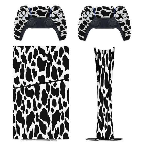 Cow Print black White PS5/PS5 Pro/PS5 Slim Digital Disc Skin Sticker ...
