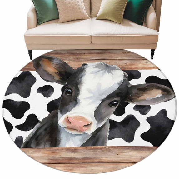 Cow Printed Large Area Rugs for Bedroom Living Room, Soft Non Slip ...