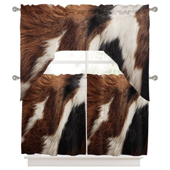Cow Prints Farmhouse Kitchen Curtains Swag Valance and Tier Curtains ...