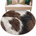Cow Prints Round Rug 8ft Washable Circle Rugs Non Slip Farmhouse ...