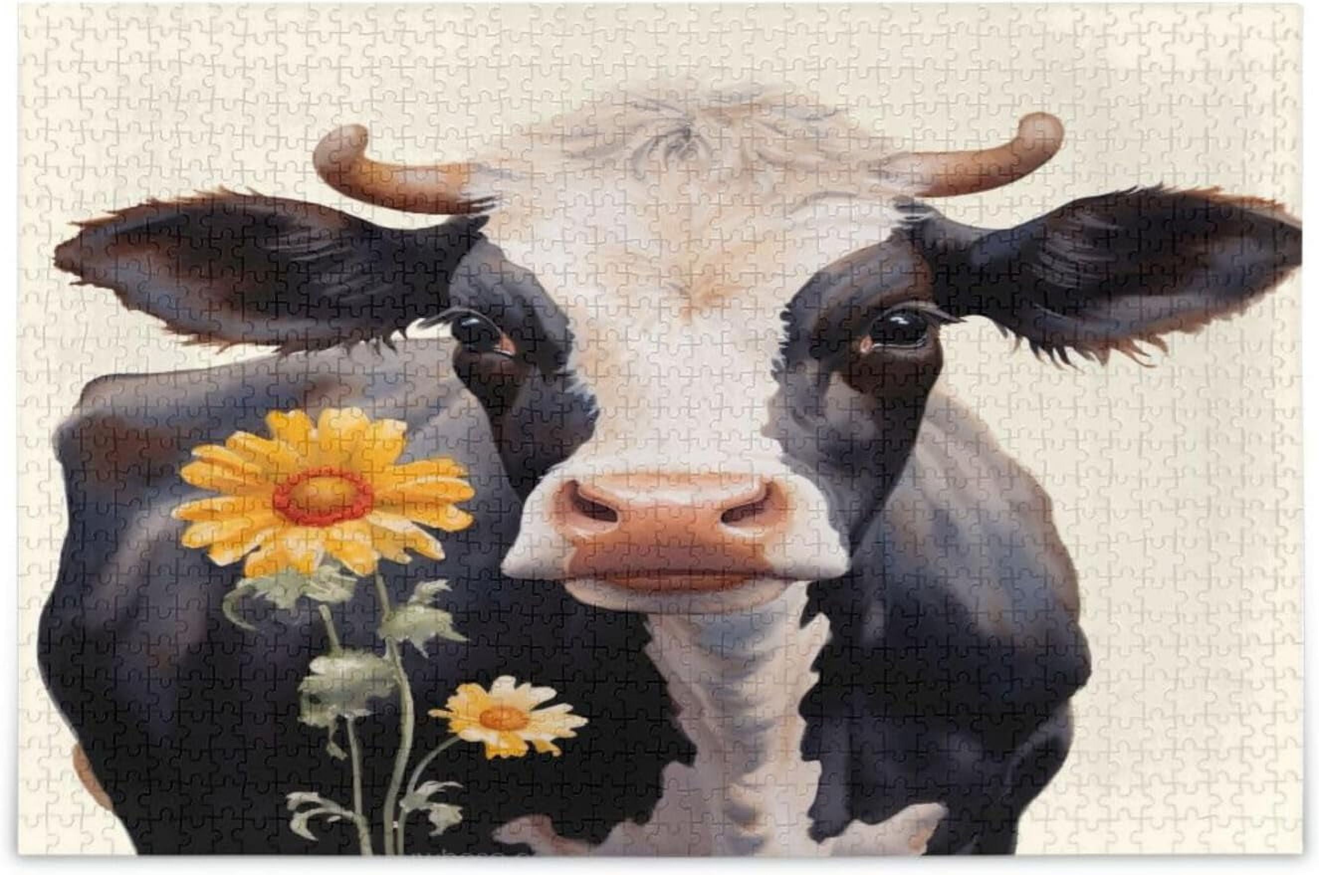 Cow Puzzles for Adults 1000 Pieces, Fun Puzzles for Teens Family ...