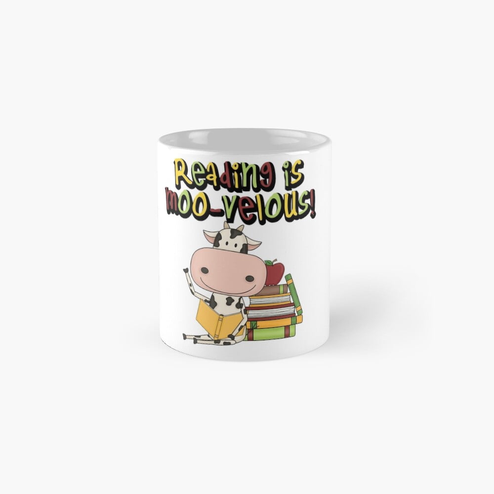 Cow Reading is Moo-velous Reading Awareness Classic Mug - Walmart.com