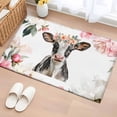 Cow Rose 2'x3' Rug for Entryway Front Door Kitchen Sink Area, Pink ...
