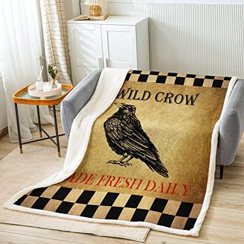 Cow Rustic Throw Blanket Baby 30x40 Wild Farm Animal Silhouette Decor ...