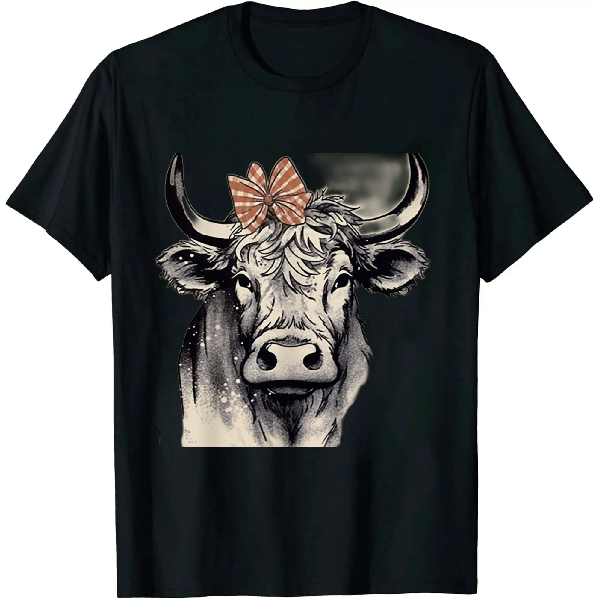 Cow Shirt Women Funny Cute Cattle Cowgirl T-Shirt Animal Graphic Tee ...