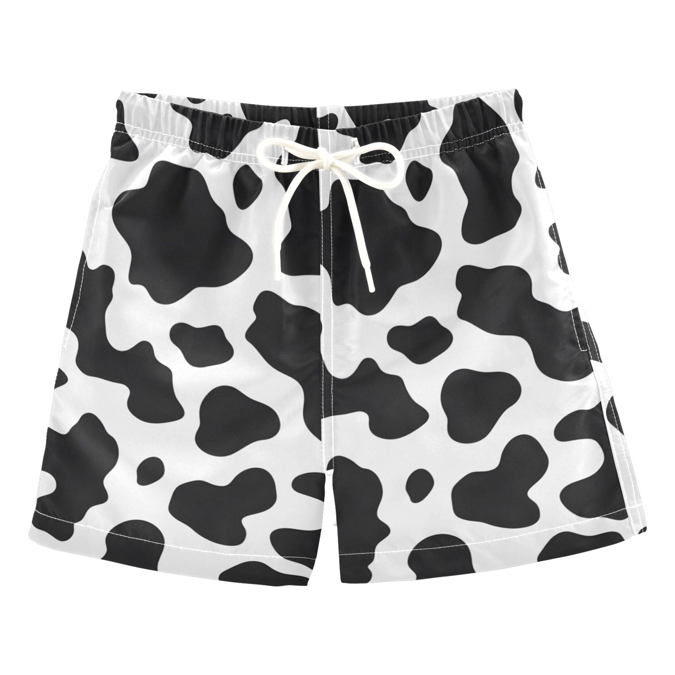 Cow Skin Pattern Swim Trunks Quick Dry Beach Pool Board Shorts ...