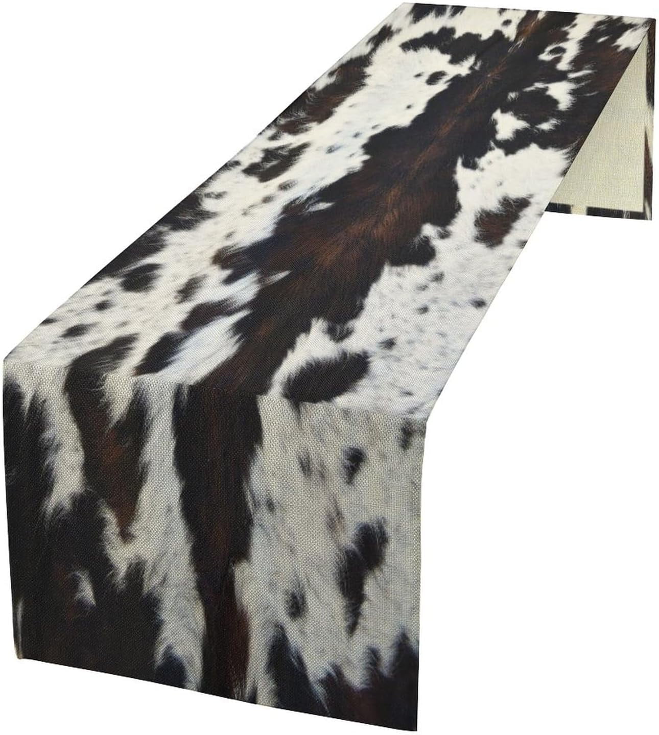 Cow Skin Print Table Runner, Rustic Cottage Country Farmhouse Animal ...