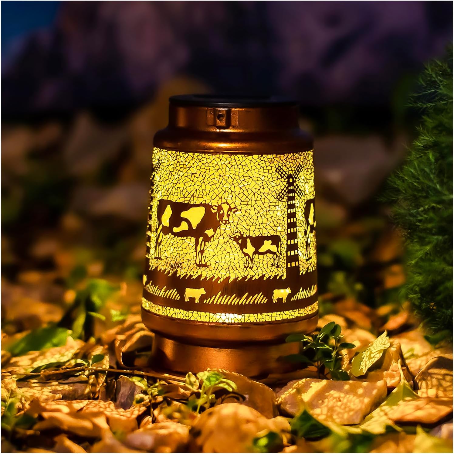 Cow Solar Lanterns Outdoor Waterproof Hanging Solar Lights Cow Gifts ...
