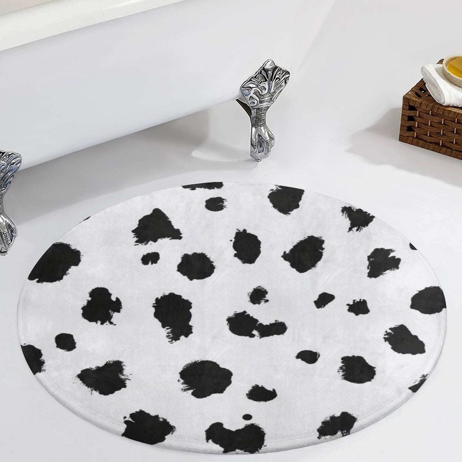 Cow Spots-2 Area Round Carpet Living Room Bedroom Rugs Door Pad Floor ...