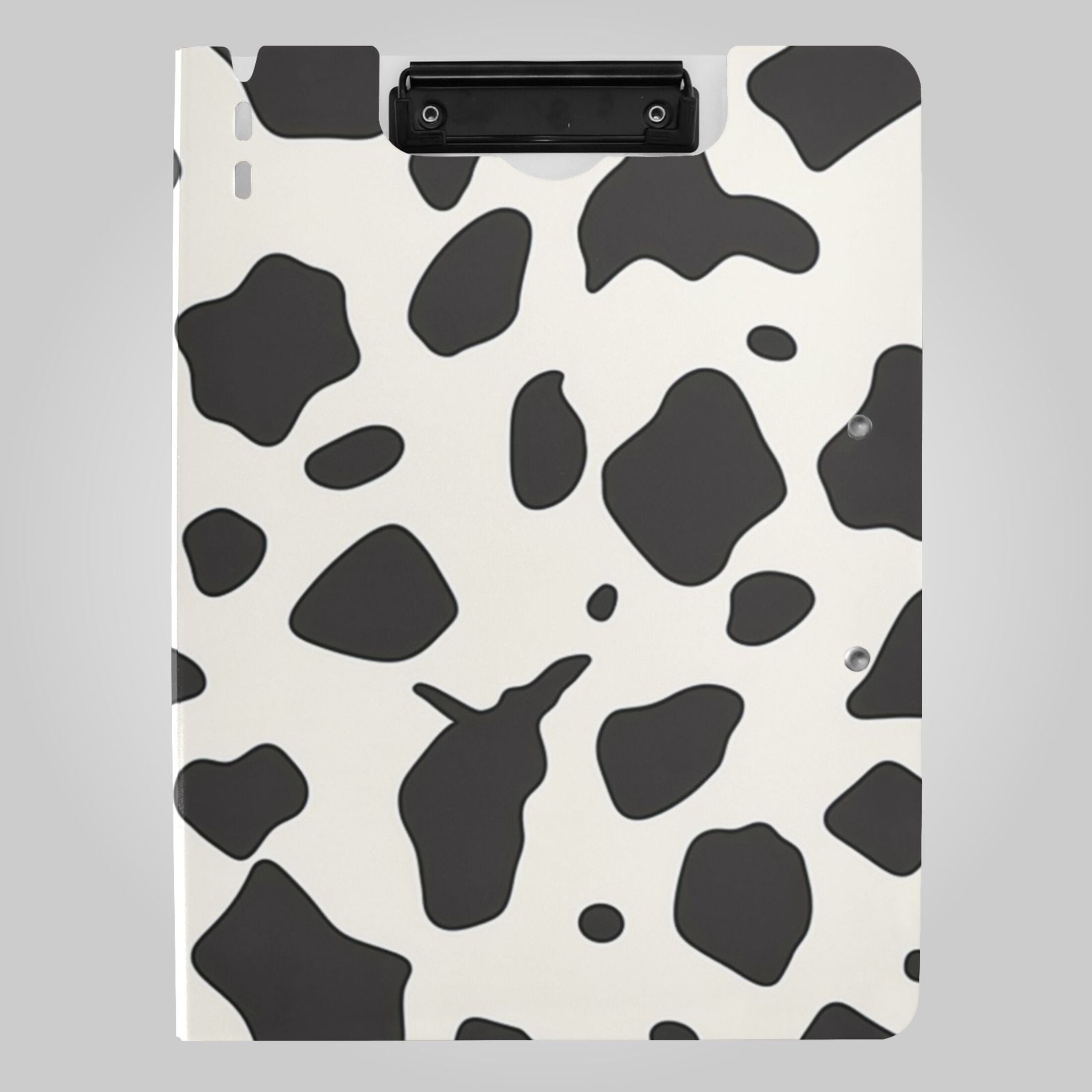 Cow Spots Foldable Binder Folder Clipboard with Pen Slot Double Clips ...