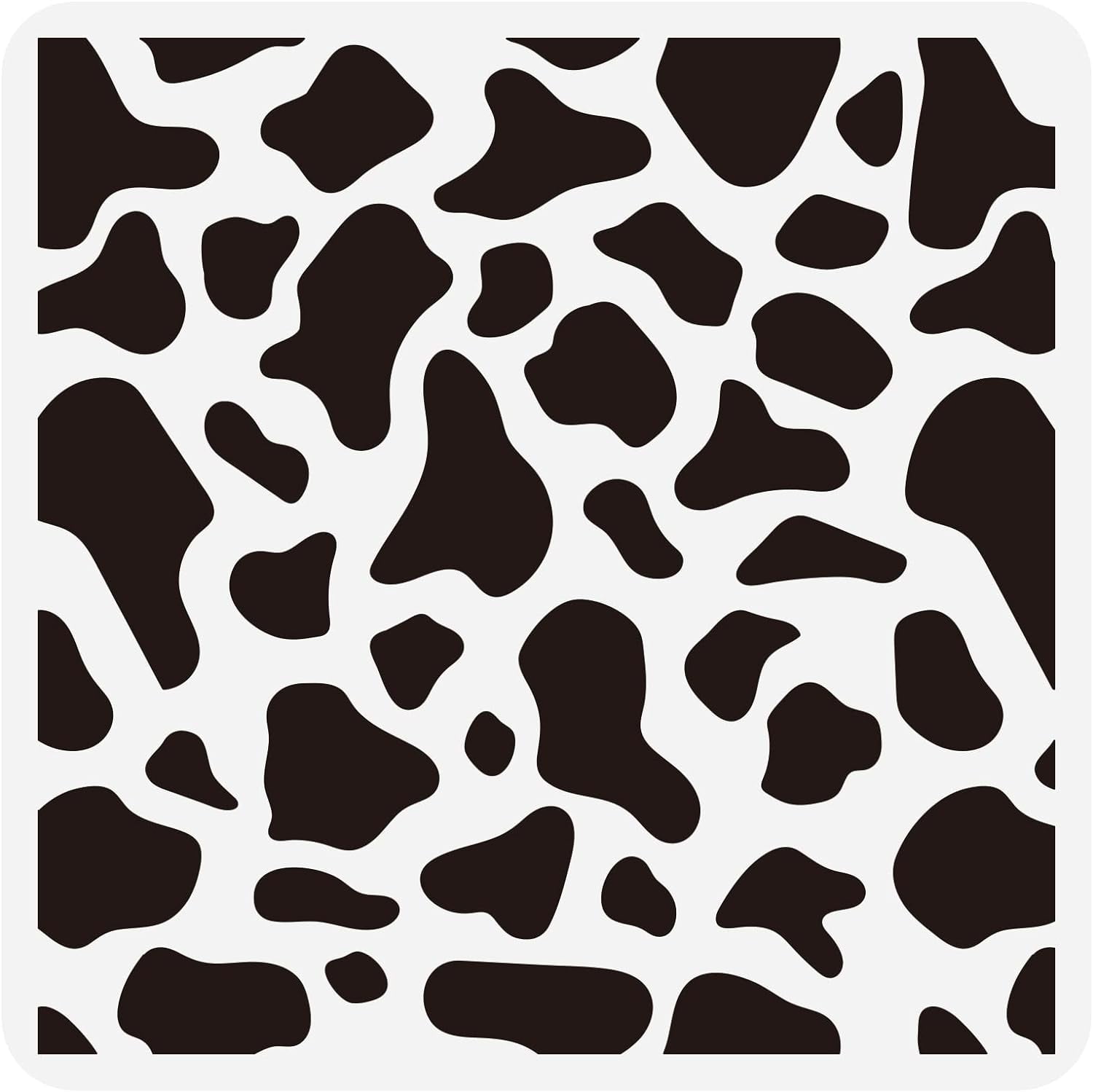Cow Spots Stencil 11.8x11.8 inch Cow Print Drawing Painting Stencil ...