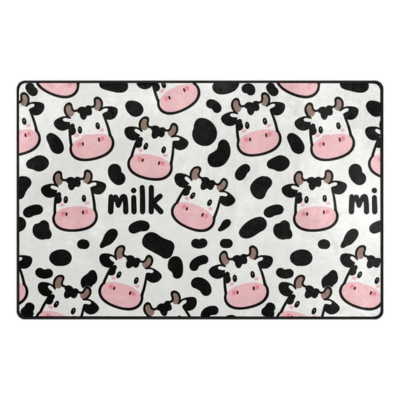 Cow Spotted Milk Pattern Memory Foam Area Rug 31"x20" Non Slip ...