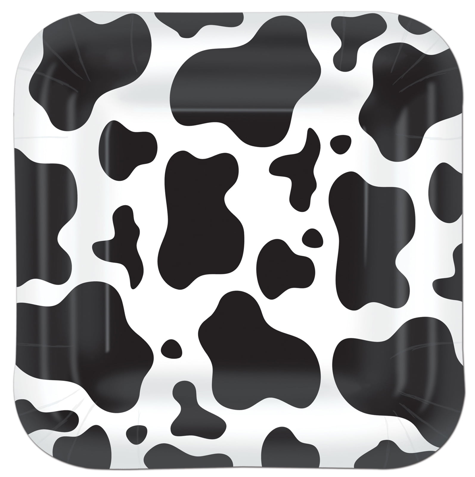 Cow Square Dinner Plate (8 Count) - Walmart.com