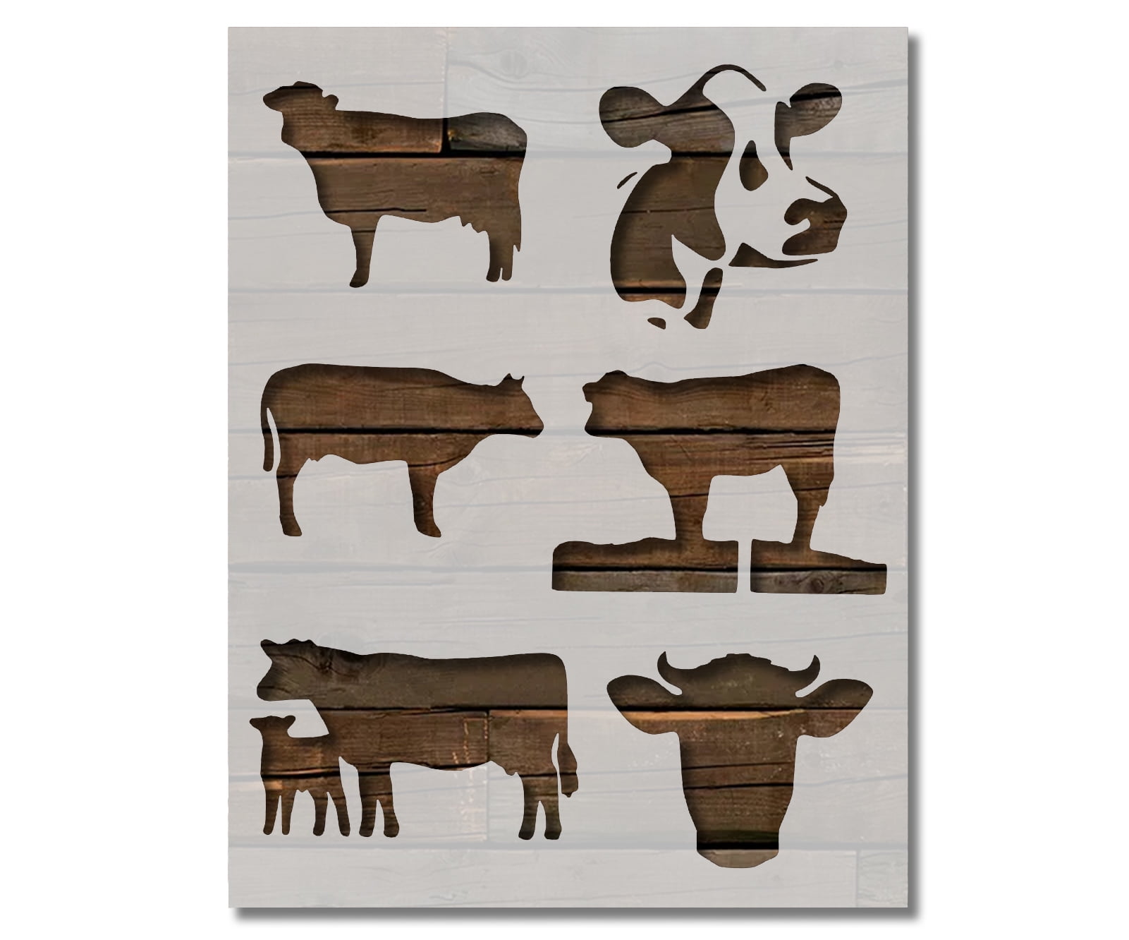 Cow Stencils Country Farm Animals Template Reusable 8.5 x 11 for ...