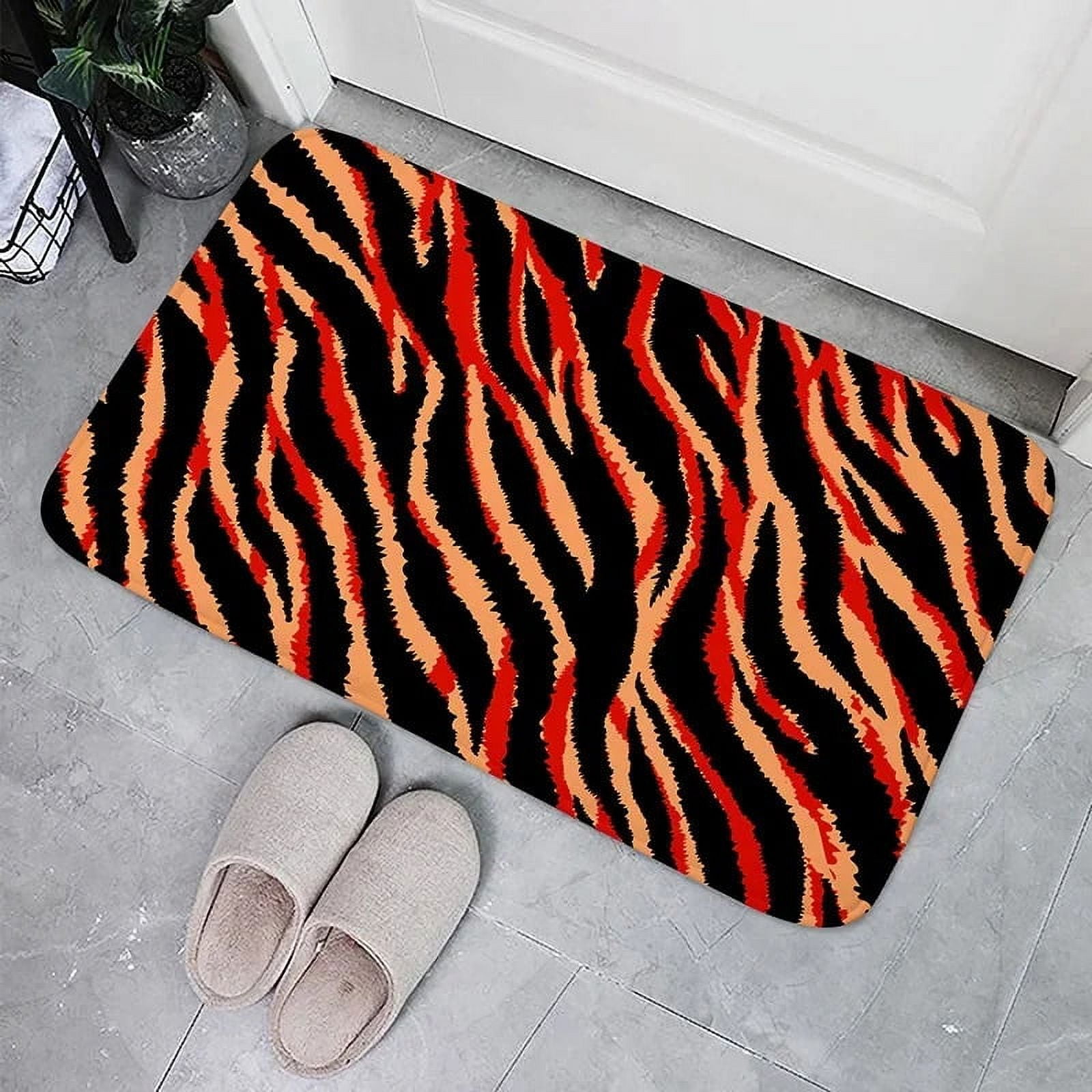 Cow Stria Tiger Striped Pattern Kitchen Bath Entrance Door Mat Bedroom ...