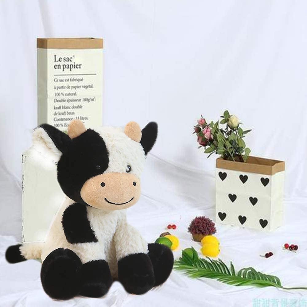 Cow Stuffed Animal Cute Cow Plush Doll Toy 13.7 inch Stuffed Cotton ...