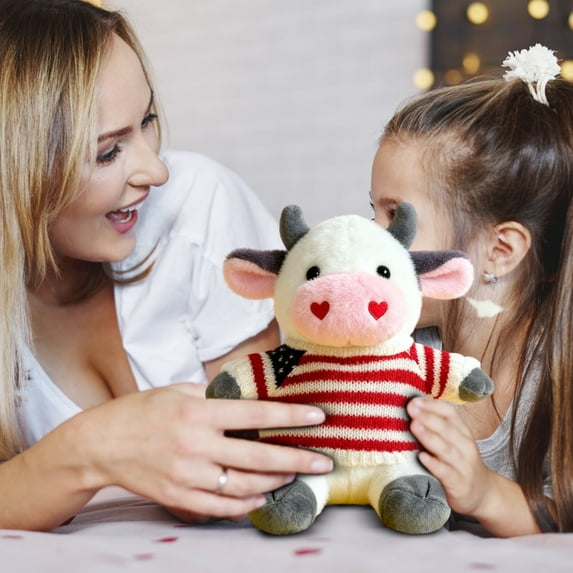 Cow Stuffed Animal Cute Throw Pillows Doll, 9" Cow Plush Gift Soft Toy ...