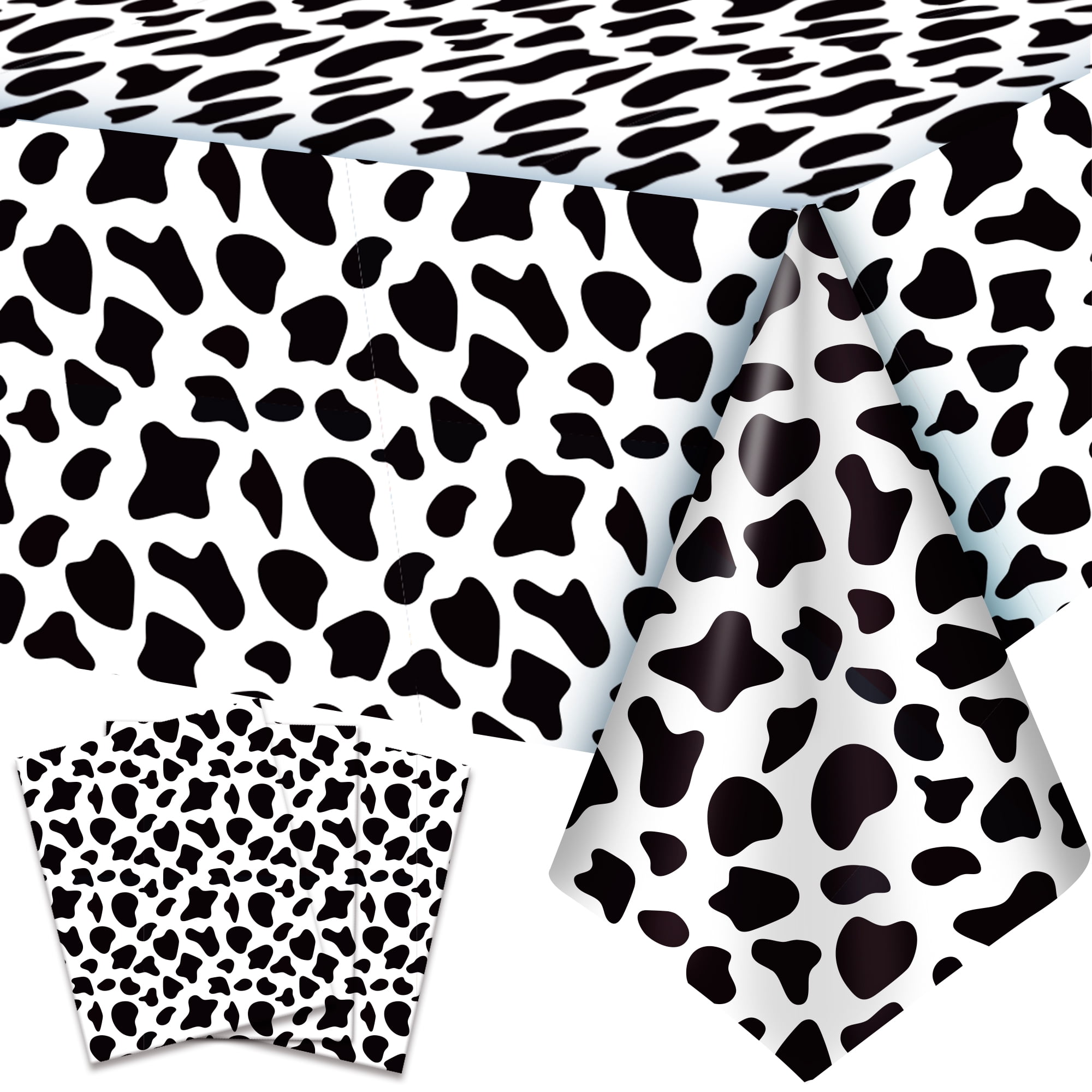Cow Print Tablecloth, 3pcs Cow Table Cloth/Cow Party Tablecloth/Cow ...