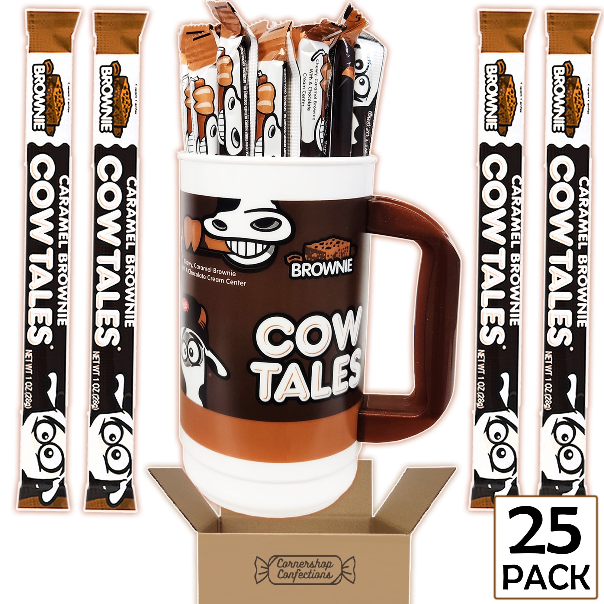 Cow Tales Caramel Brownie Tumbler AND Candy Bundle Pack - Full-Size Cow ...