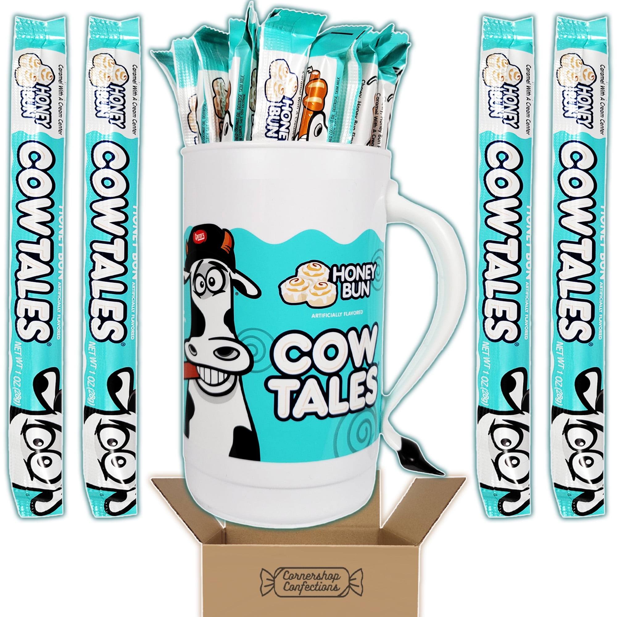 Cow Tales Honey Bun Candy + Tumbler Bundle Pack - Full-Size Cow Tales ...