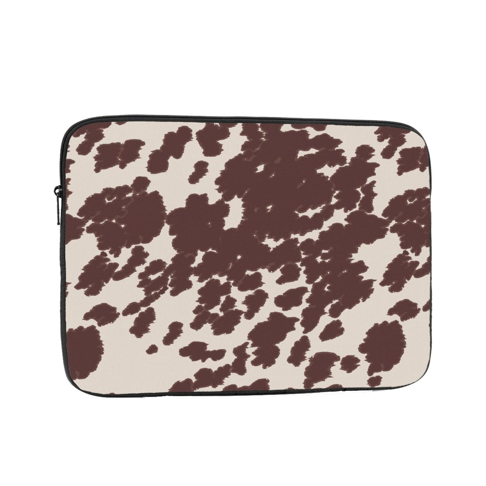 Cow Textured Print Brown 17 inch Portable Laptop Sleeve Compatible with ...