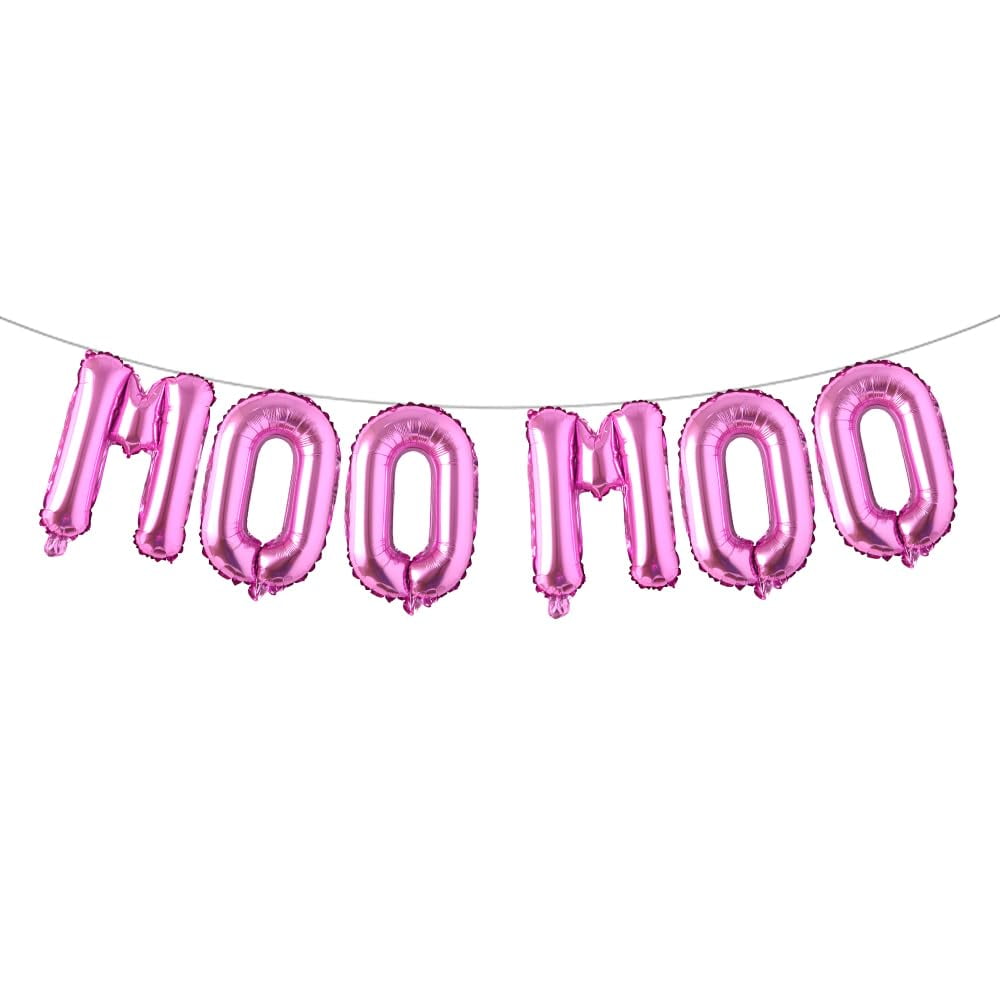 Cow Theme Party Decorations MMF7 Kit Cow Balloons MOO MOO Balloon Foil Balloons for Farm Animal ...
