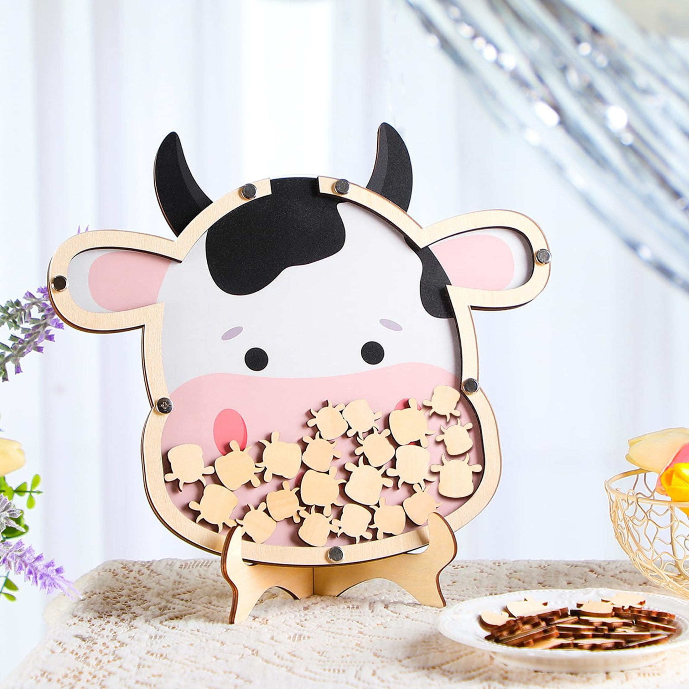 Cow-Themed Baby Shower Keepsake: Unique Guest Book Alternative with 50 ...