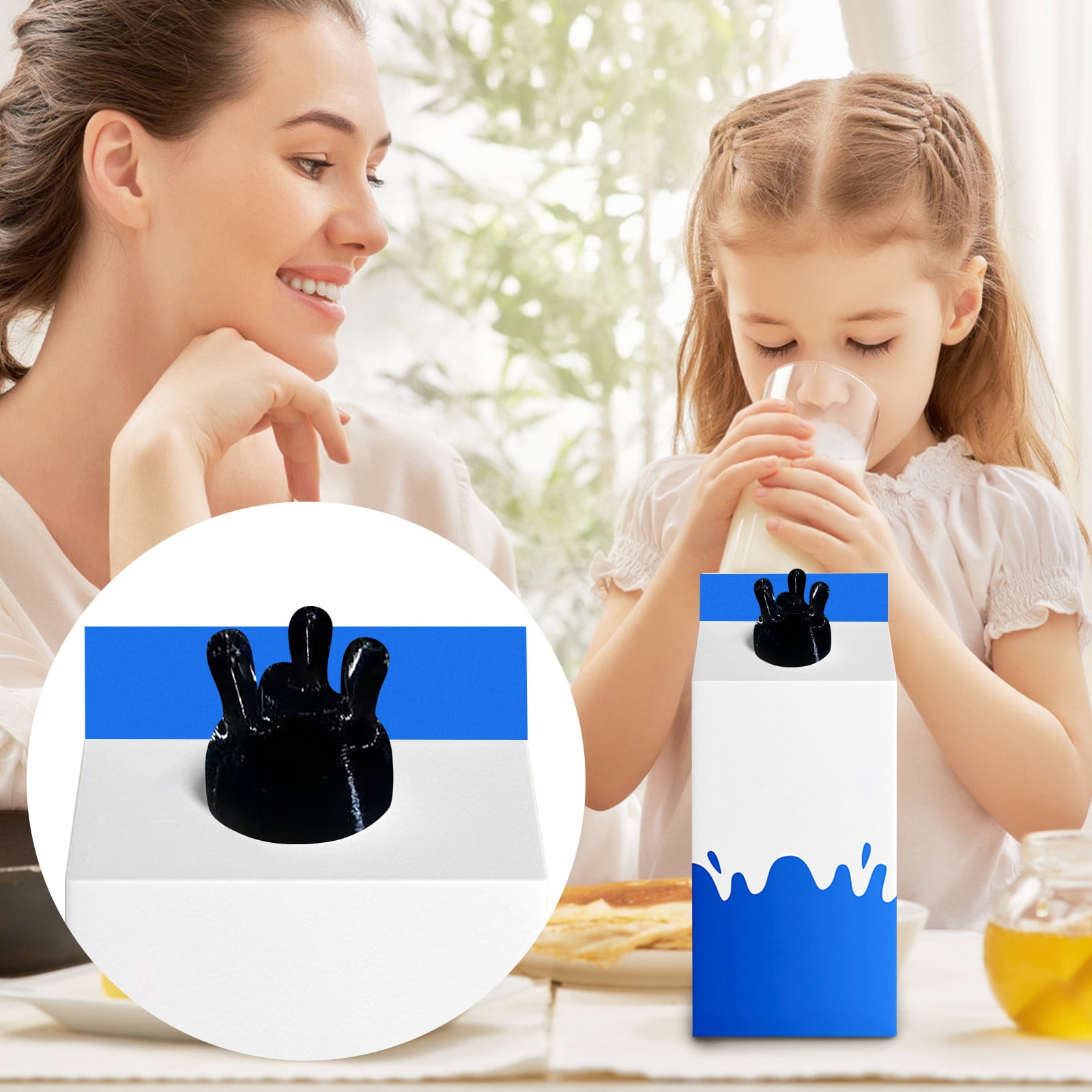 Cow Udder Milk Carton Cap，Funny Pouring Milk Bottle Cap, Boxed Milk ...